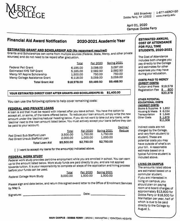 How to Compare Financial Aid Award Letters